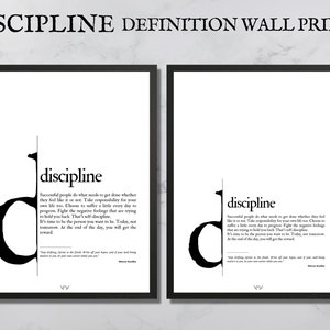 Self Discipline Quote Printable Positive Discipline Prints - Etsy