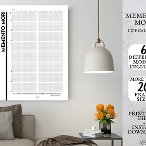Memento Mori Life Calendar, Stoicism, Life in Weeks Calendar, Daily ...