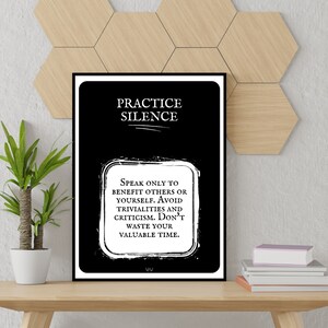 Silence Definition Art, Rules for Life, Move in Silence Quote Wall Art ...
