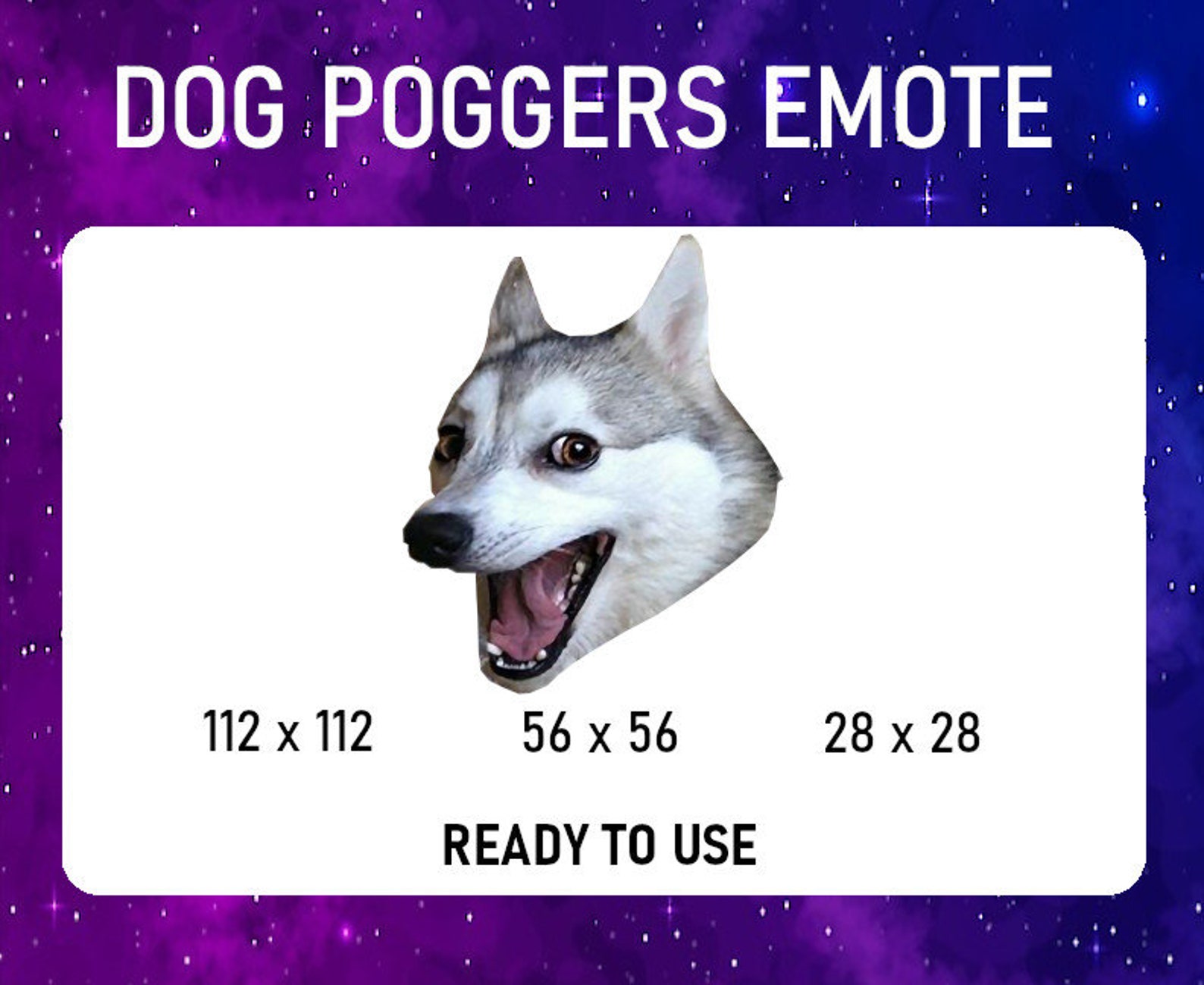 Dog Poggers Emote for Twitch Discord or YouTube | Etsy