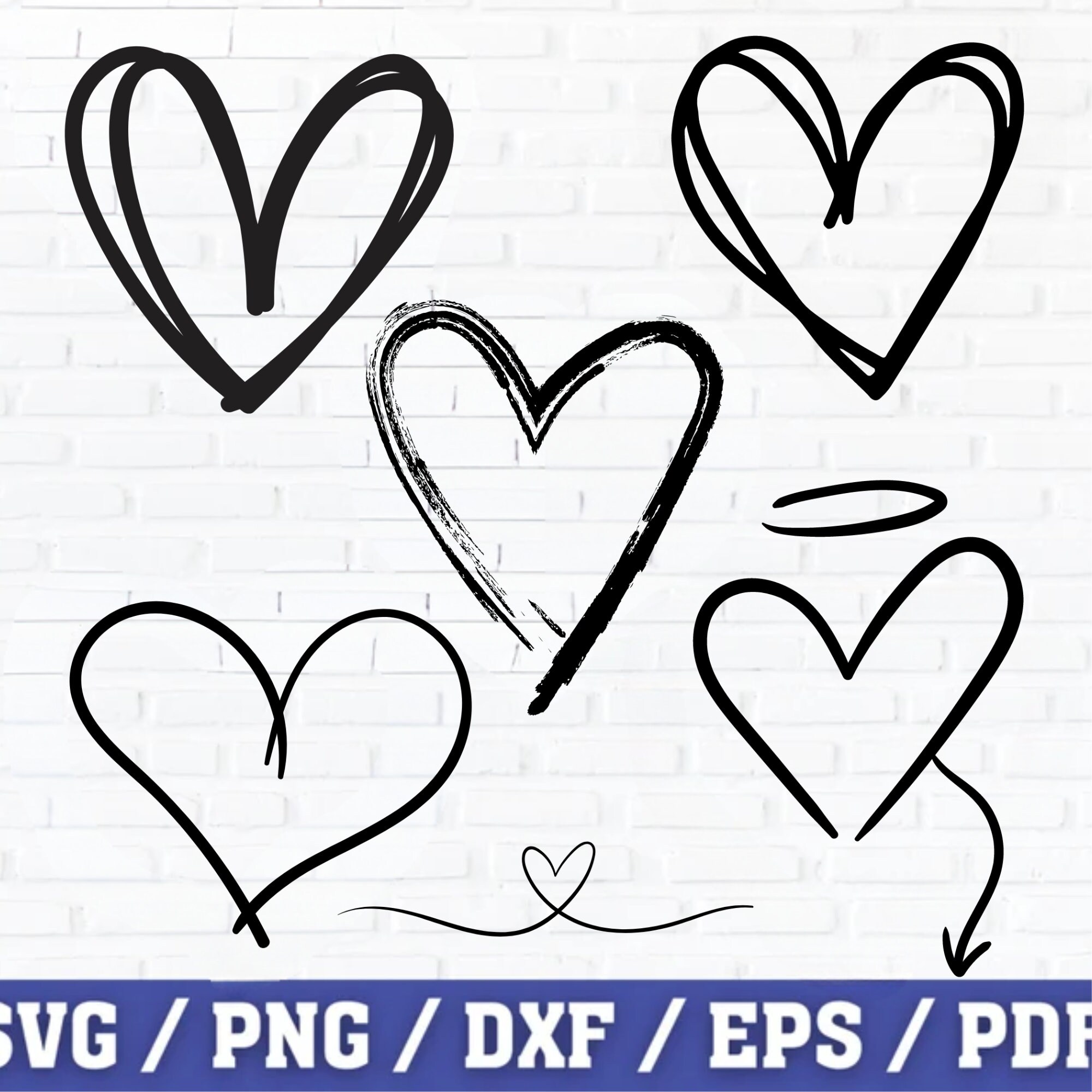 Hearts Svg Bundle, Heart Outline Svg, Heart Cut Files, Heart Clipart ...