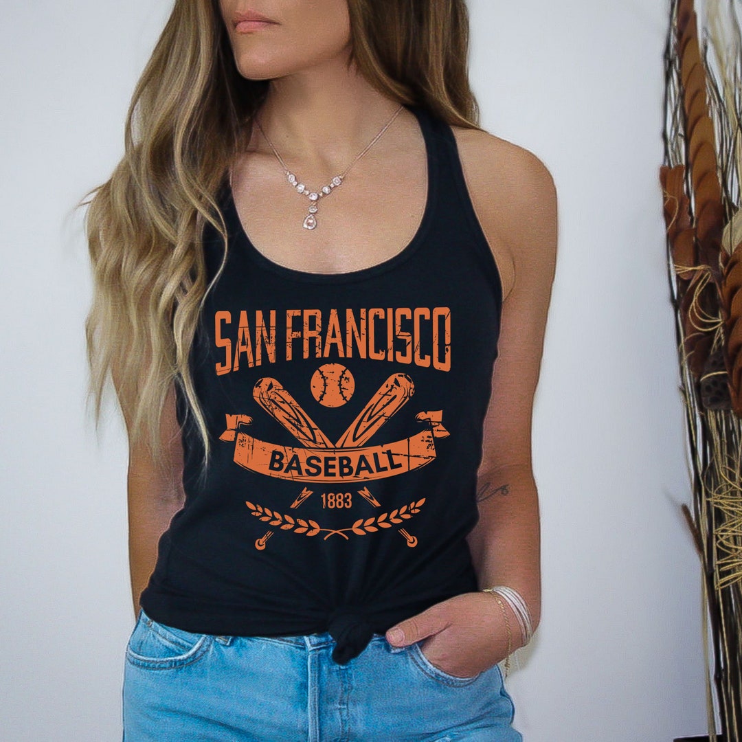 Womens Vintage Style San Francisco Baseball Racerback Tank Top, Ladies ...