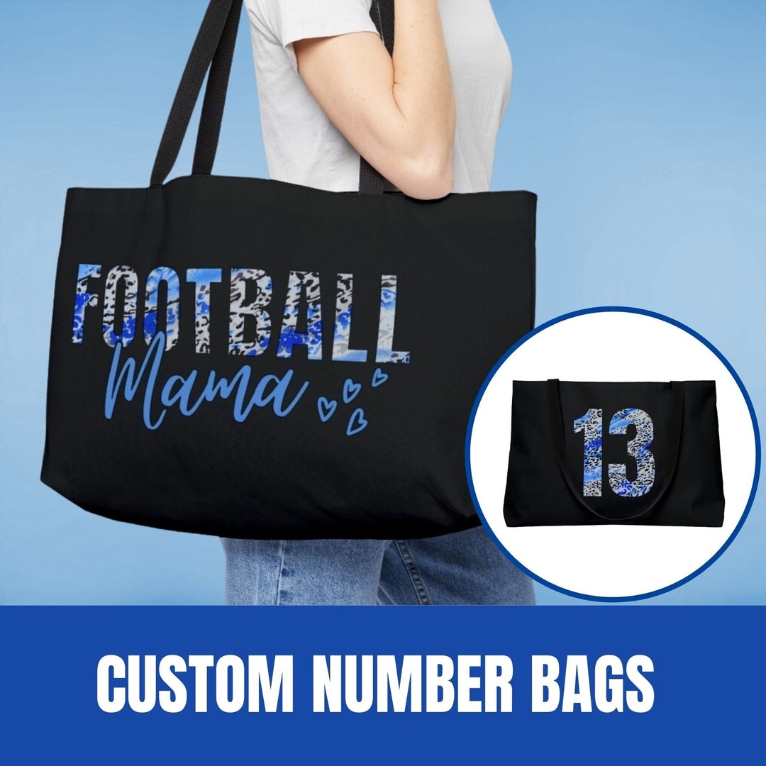 Personalized Football Mama Number Bag Customized Sports - Etsy