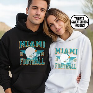 Distressed Vintage Style Miami Football Apparel, Mens & Womens Tee ...