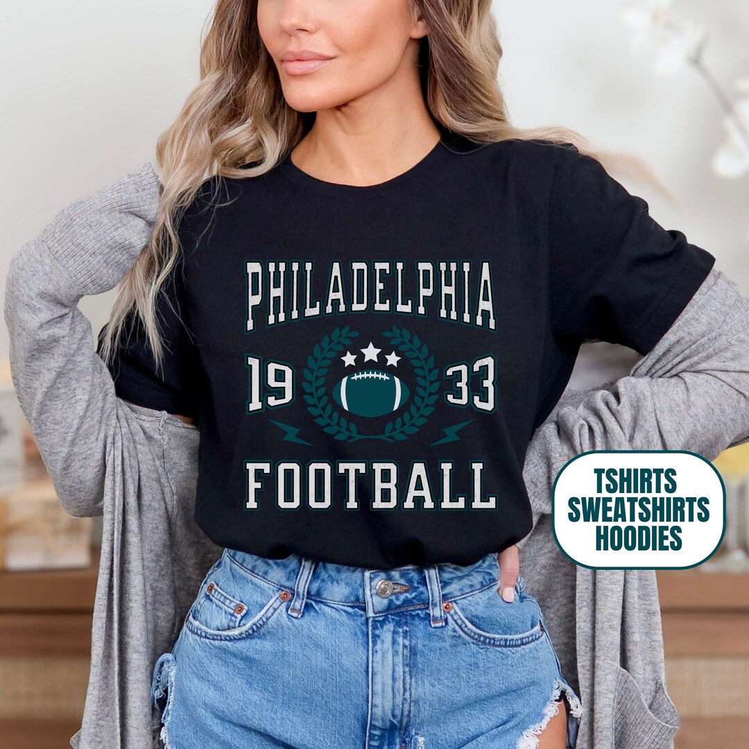 Vintage Style Philadelphia Football T-shirt Crewneck Sweatshirt, Mens ...