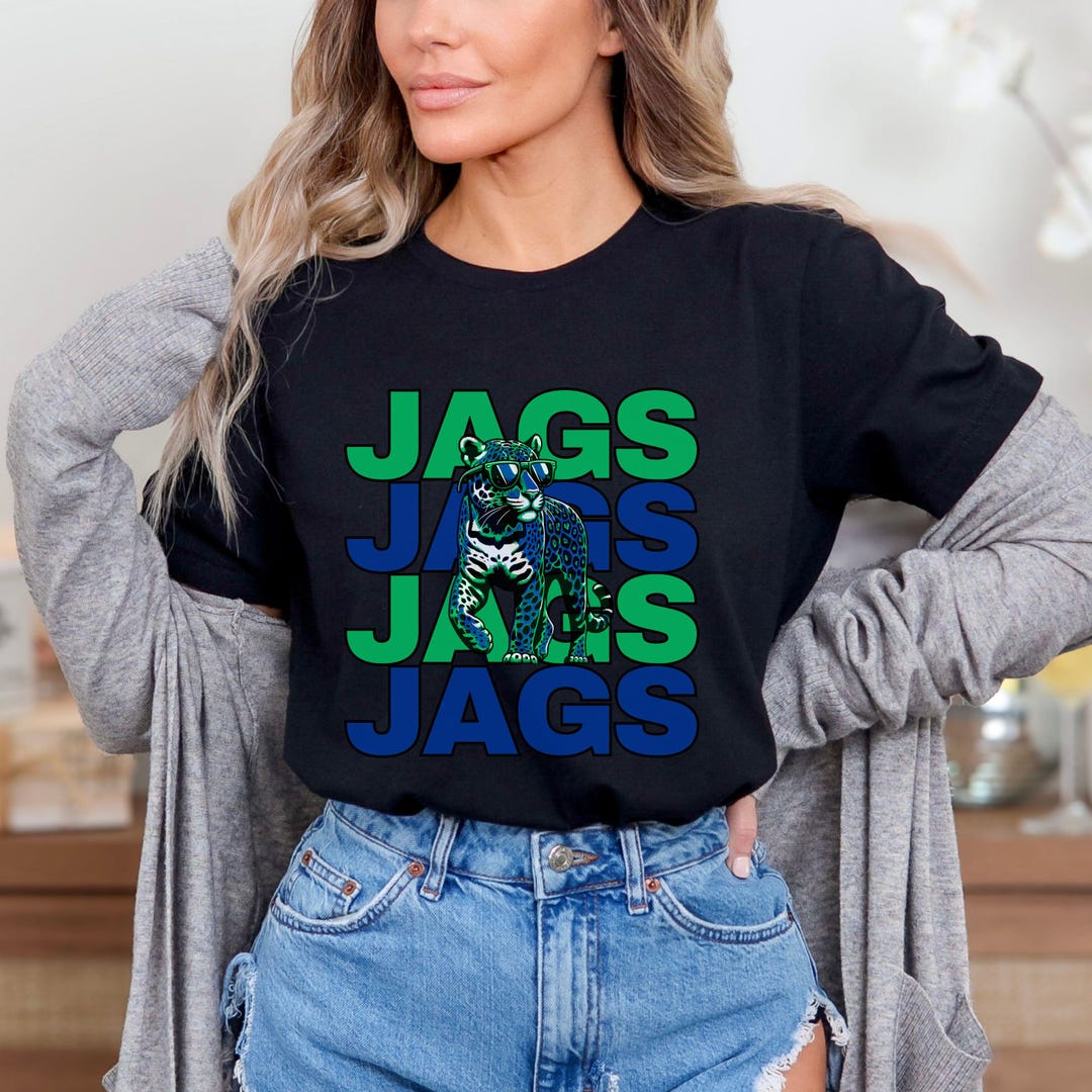 Custom Jags School Mascot Apparel, T-shirt, Crewneck Sweatshirt, Hoodie ...