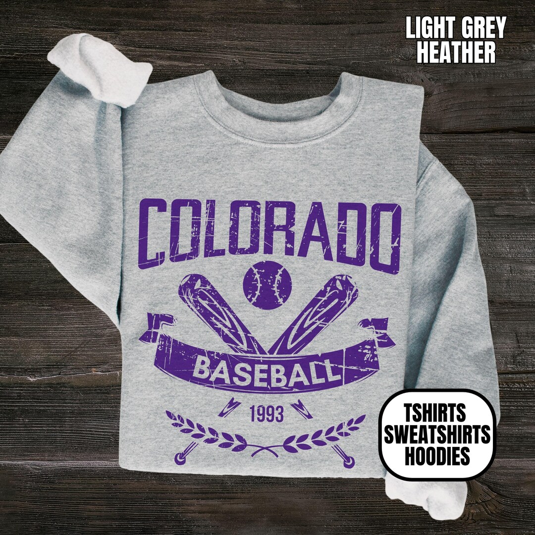 Vintage Style Colorado Baseball Apparel, T-shirt, Crewneck Sweatshirt ...