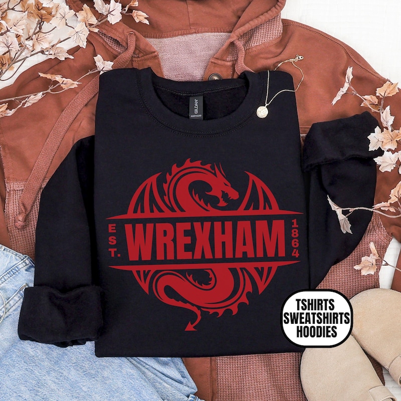 Wrexham Sweatshirt Hoodie - Etsy