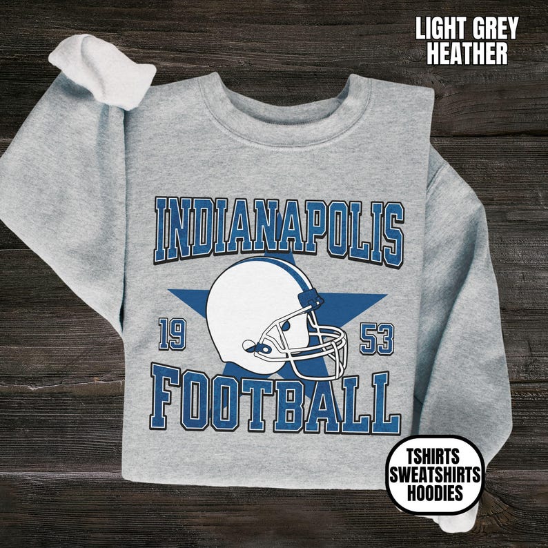 Vintage Distressed Style Indianapolis Football Apparel, Mens & Womens T ...