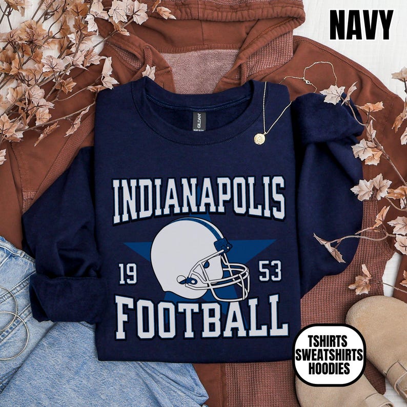 Vintage Distressed Style Indianapolis Football Apparel, Mens & Womens T ...