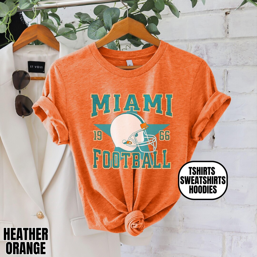 Distressed Vintage Style Miami Football Apparel, Mens & Womens Tee ...