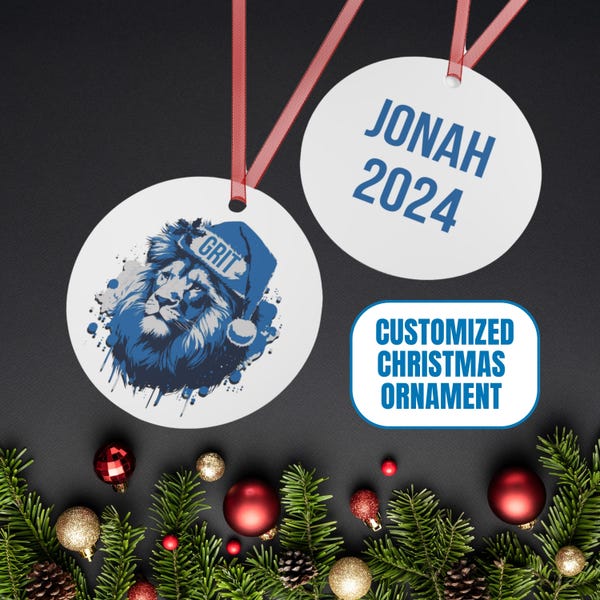 Detroit Lions Christmas Tree Ornaments - Etsy