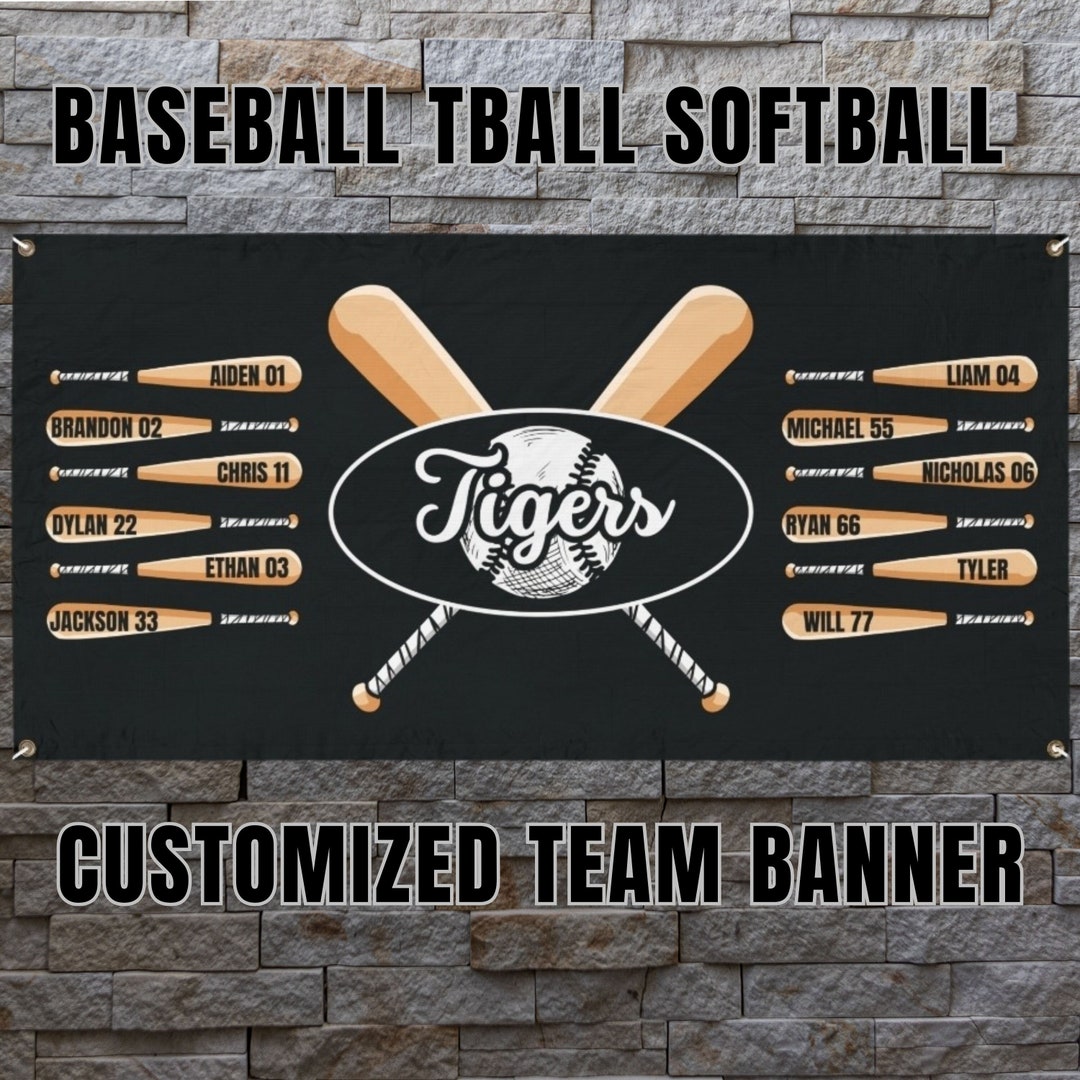 Customized Baseball Vinyl Team Banner, Personalized Little League ...