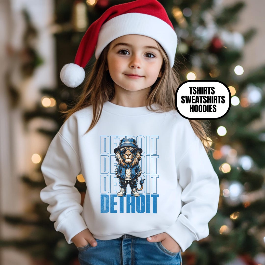 Youth Distressed Detroit Football Apparel, Boys/ Girls Short Sleeve Tee ...