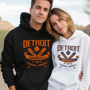 Vintage Style Detroit Baseball Crewneck Sweatshirt, Mens & Womens Game ...