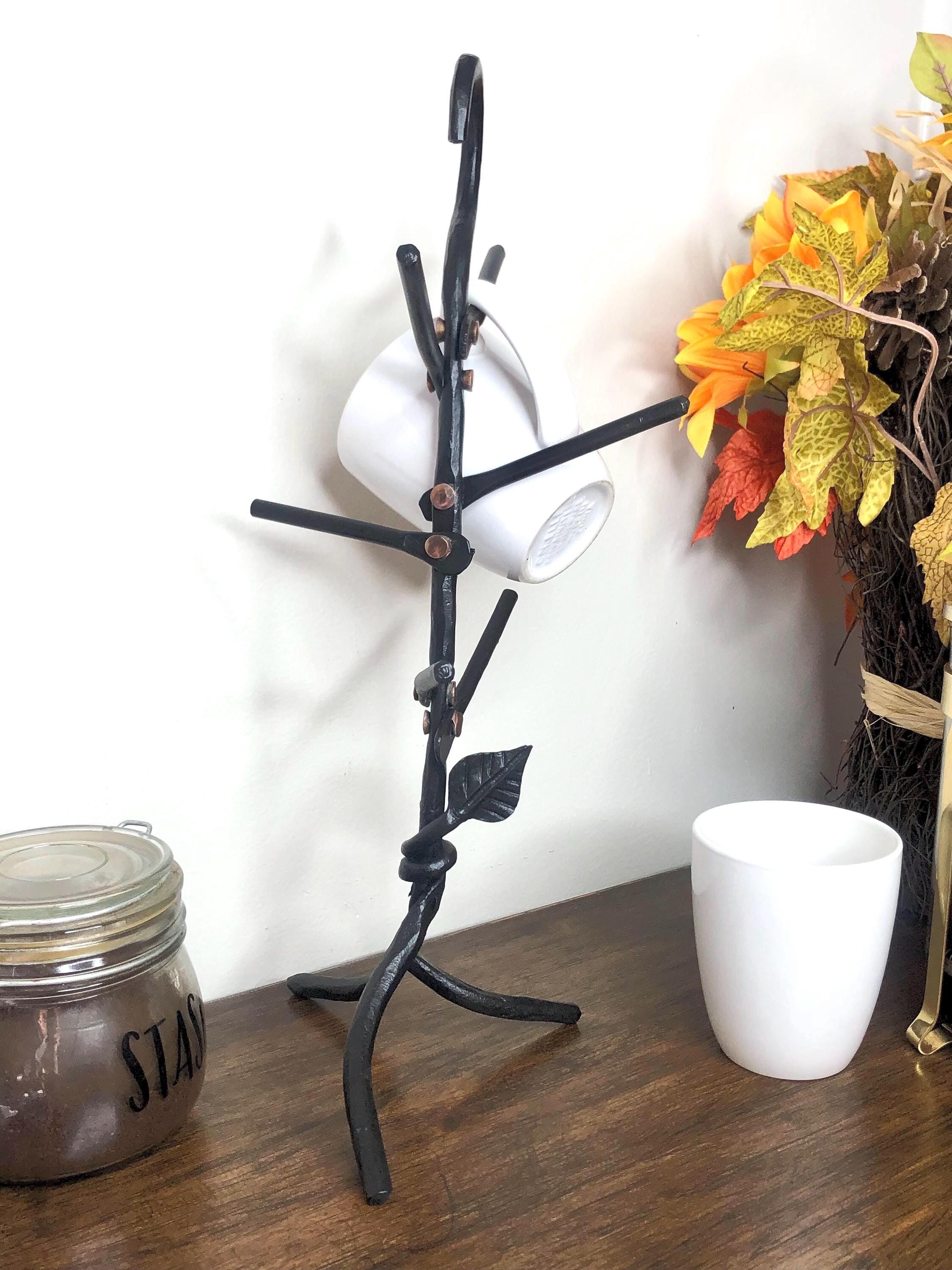 Hand Forged Coffee Mug Tree Holder - Etsy