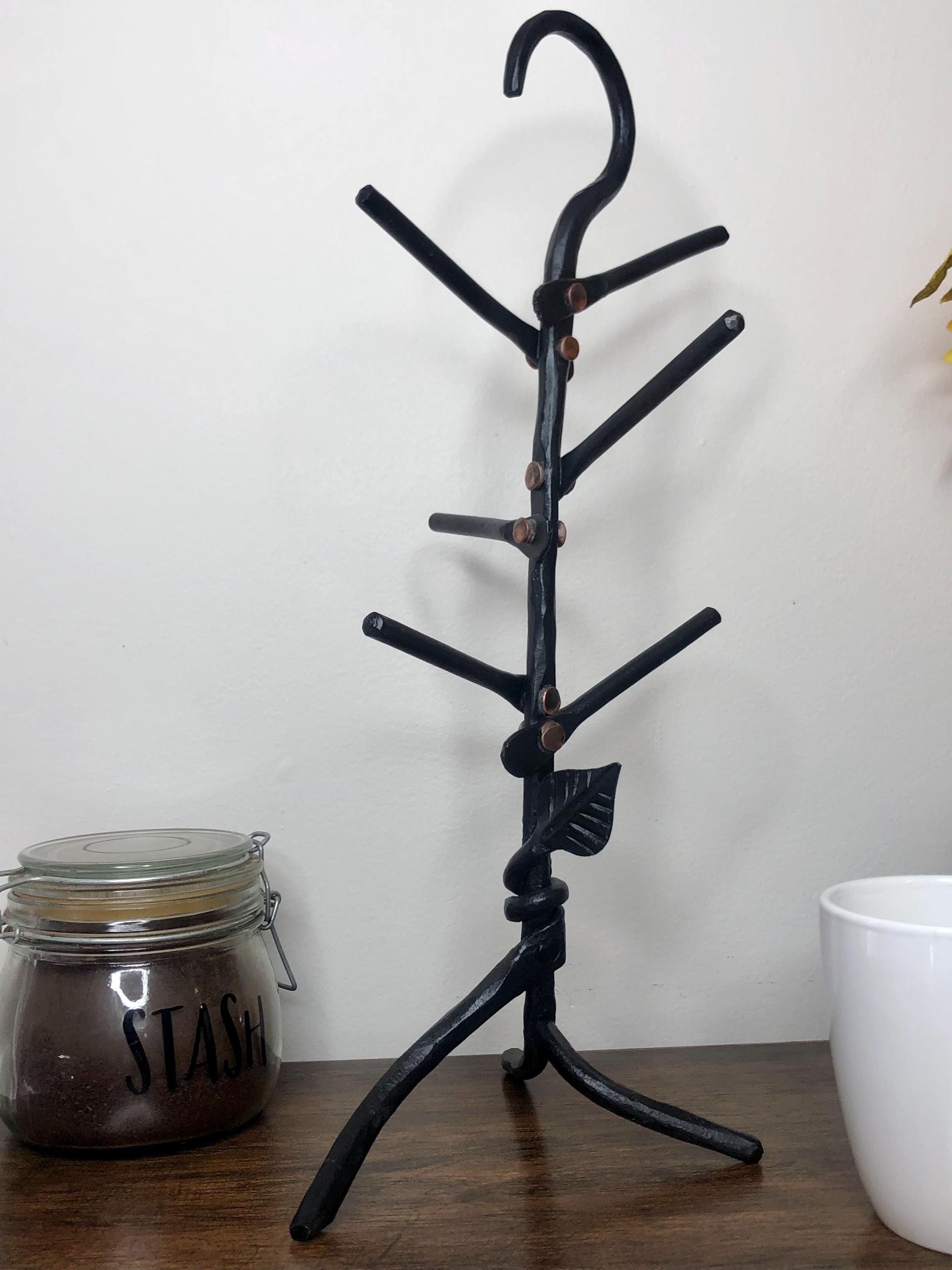 Hand Forged Coffee Mug Tree Holder - Etsy