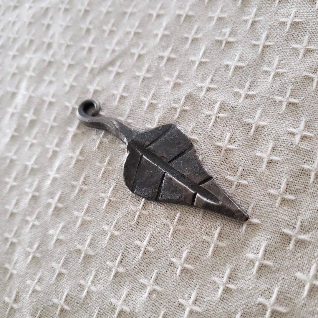 Hand Forged Leaf Key Chain - Etsy