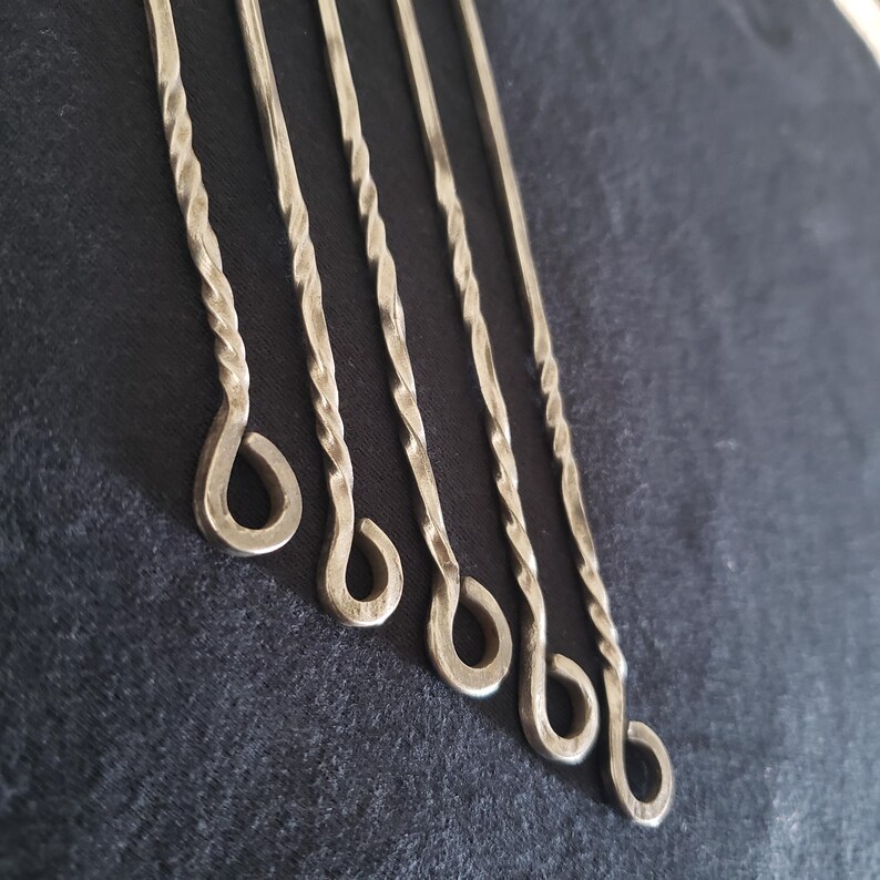 Hand Forged Stainless Hair Pin - Etsy