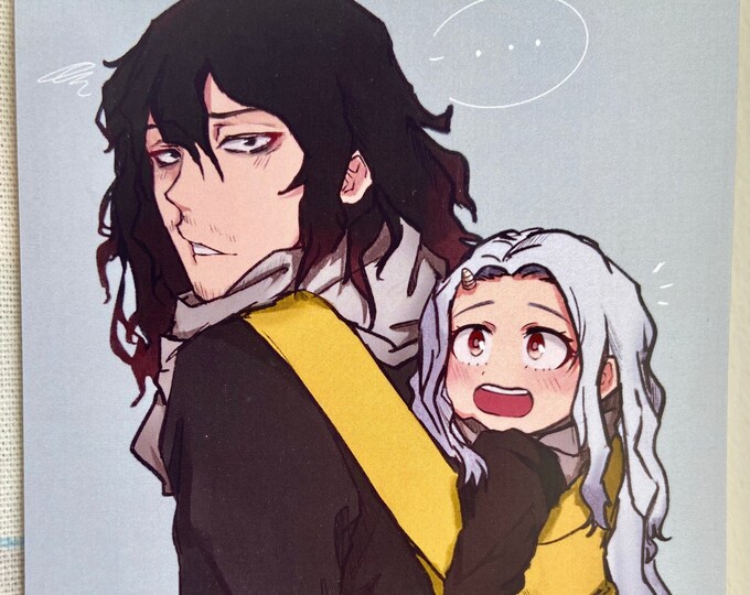 Aizawa and Baby Eri My Hero Academia Print - Etsy