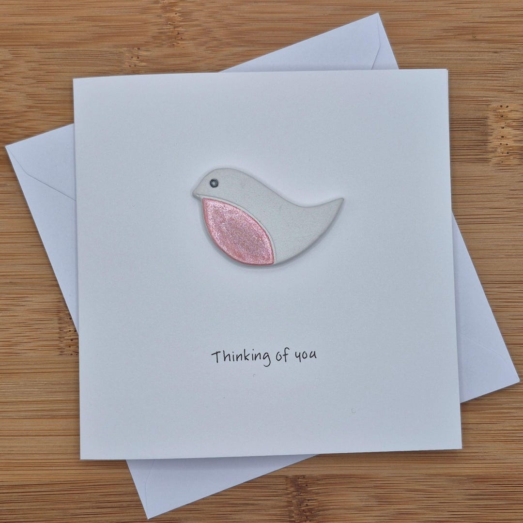 Robin Sympathy Card, Thinking of You Card for Loss of Loved One, Clay ...