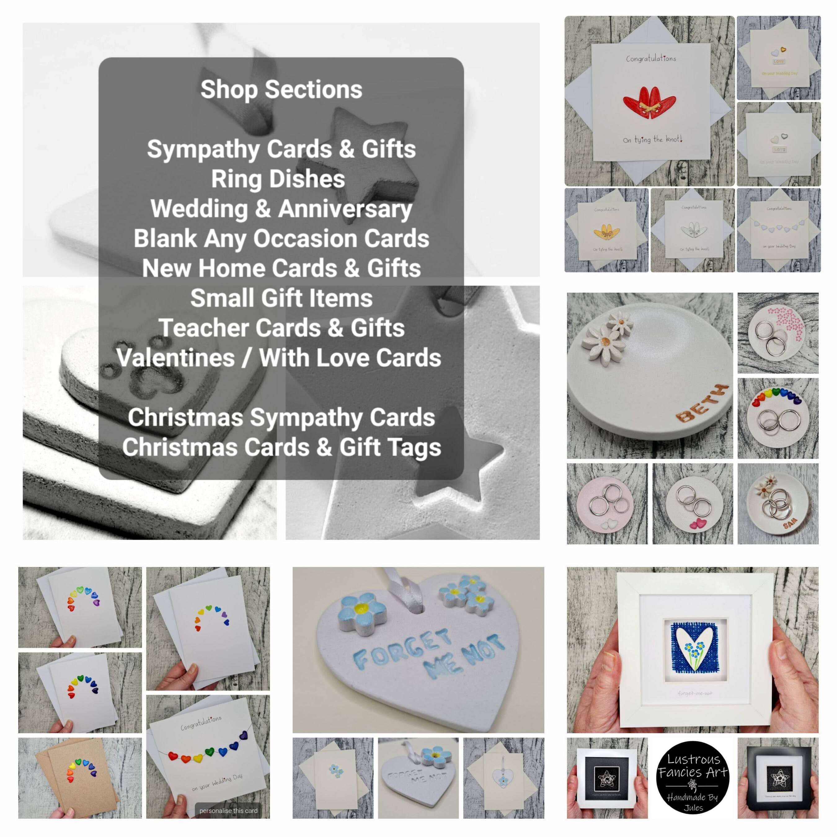 Christmas Gift Tags, Clay Heart Tags, Snow Flake, Tartan Gift Wrap ...