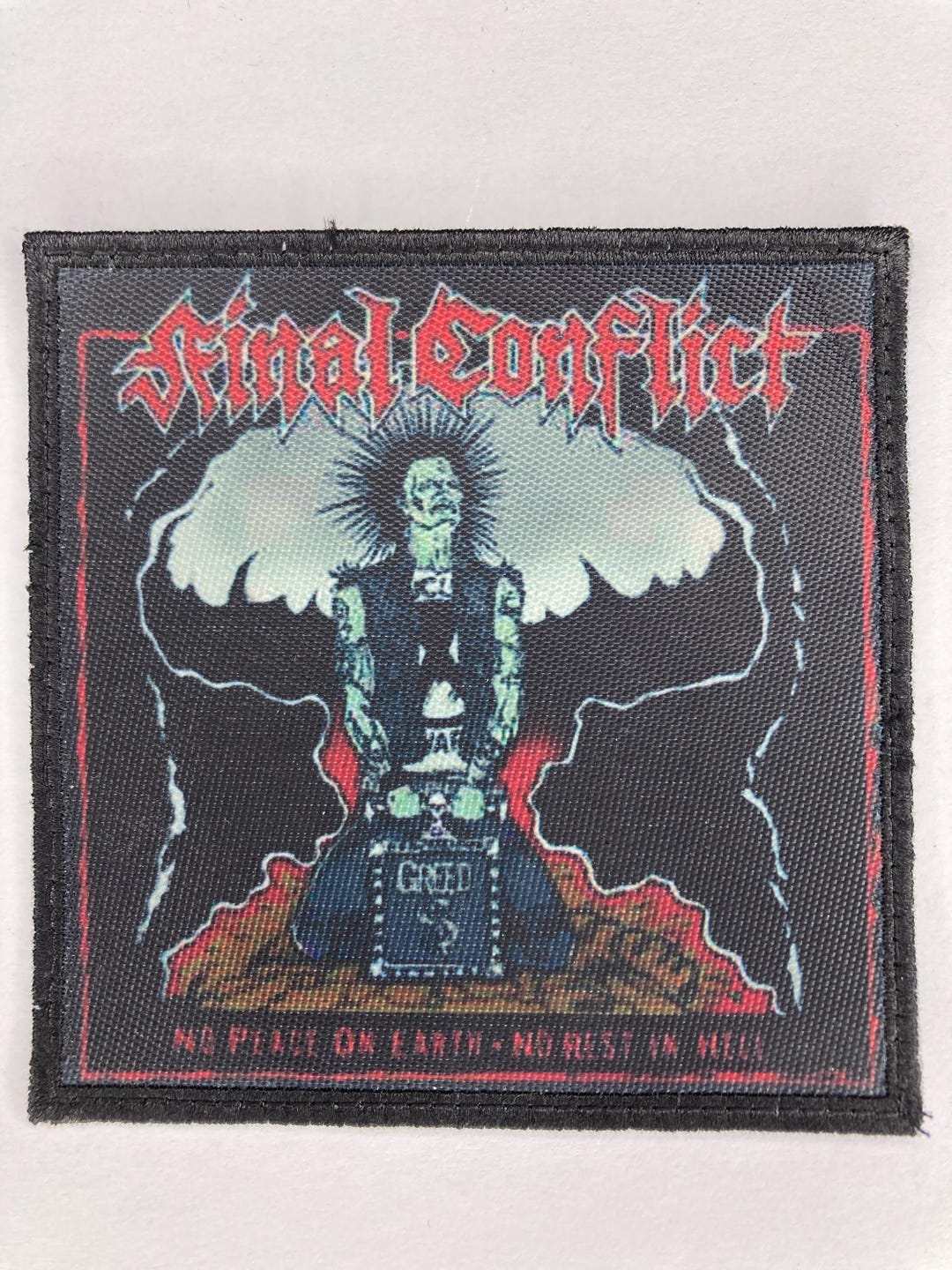 Final Conflict Iron on or Sew in Patch Rock Band Jacket Clothes ...