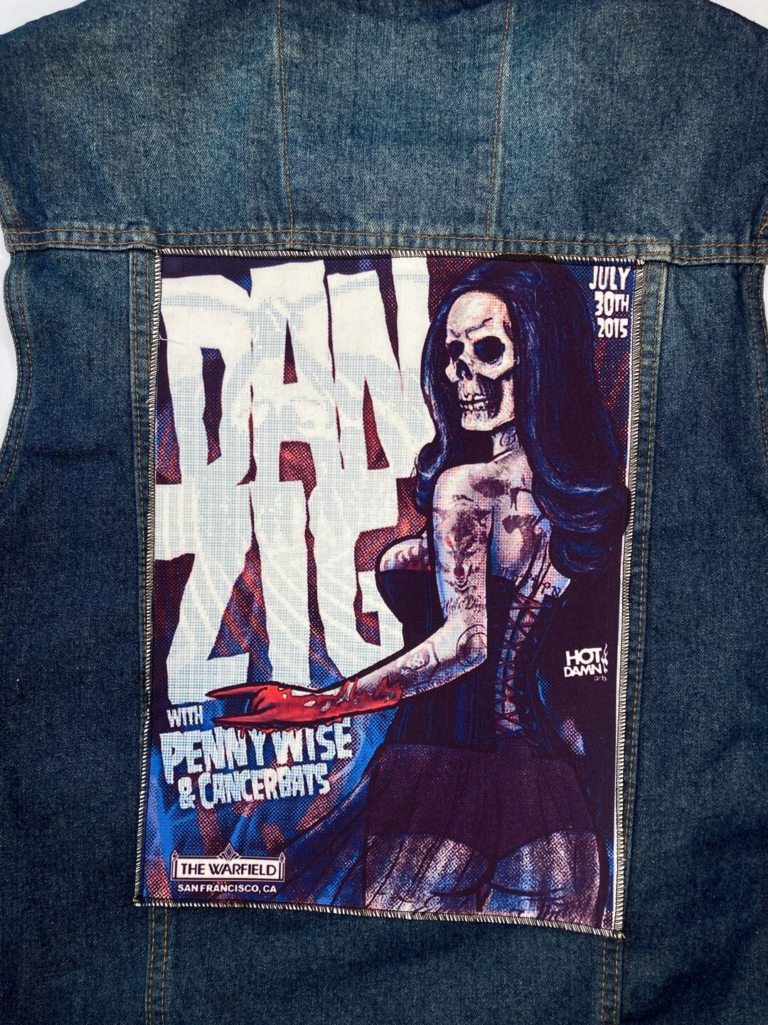 Danzig Back Patch Sew on Patch Heavy Metal Industrial Rock Band Jacket ...