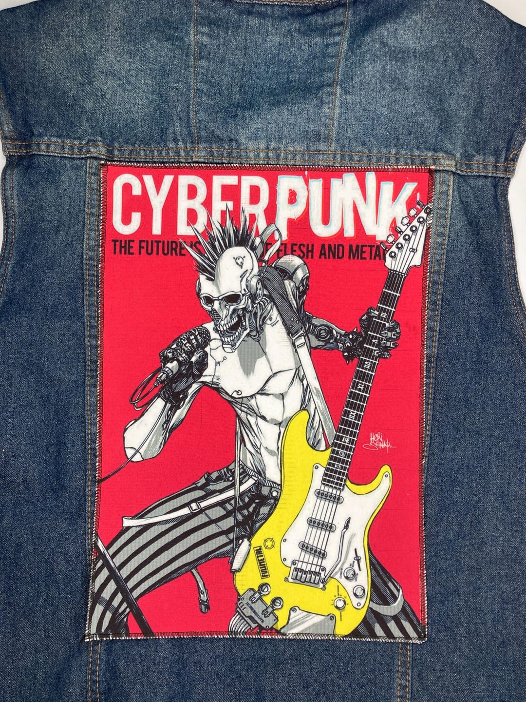 Cyberpunk Back Patch Sew on Patch Garage Rock Band Jacket Clothes ...