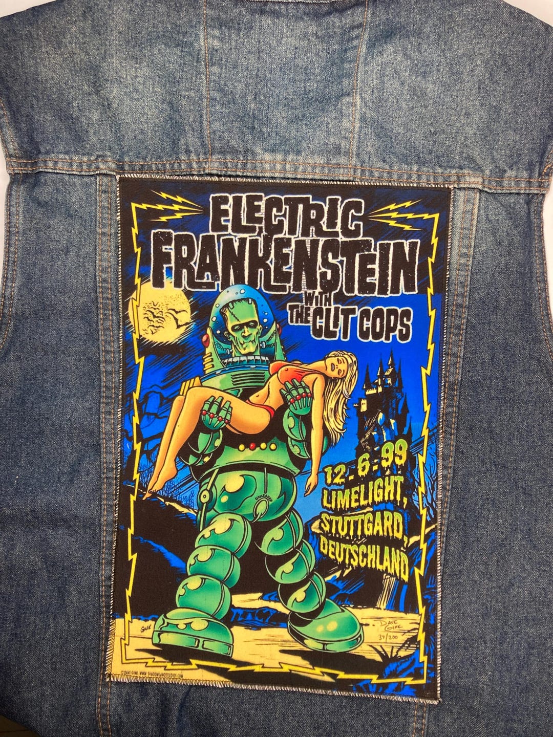Electric Frankenstein Back Patch Sew on Patch Punk Rock Band Jacket ...