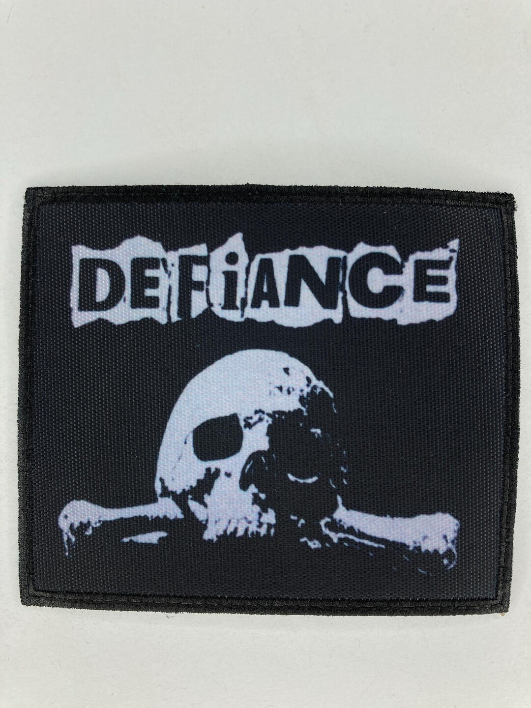 Defiance Iron on or Sew in Patch Rock Band Jacket Clothes Accessories ...