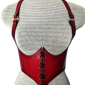 Viking Leather Corset, Medieval Leather Under-bust Corset, LARP ...