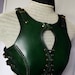 Shieldmaiden Warrior Armor, Green Antique Leather Female Viking Chest Plate LARP Cosplay ...