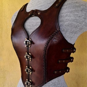 Medieval Viking Leather Cuirass Leather Cosplay Ladies Ariadne Armor LARP SCA Costume, Warrior ...
