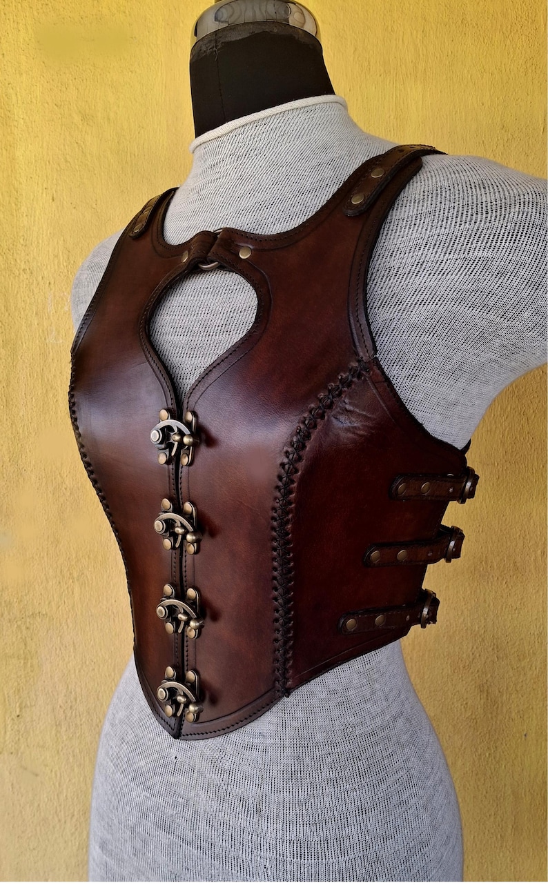 Handmade Leather Cuirass: Medieval Viking Ladies Armor, LARP Cosplay ...