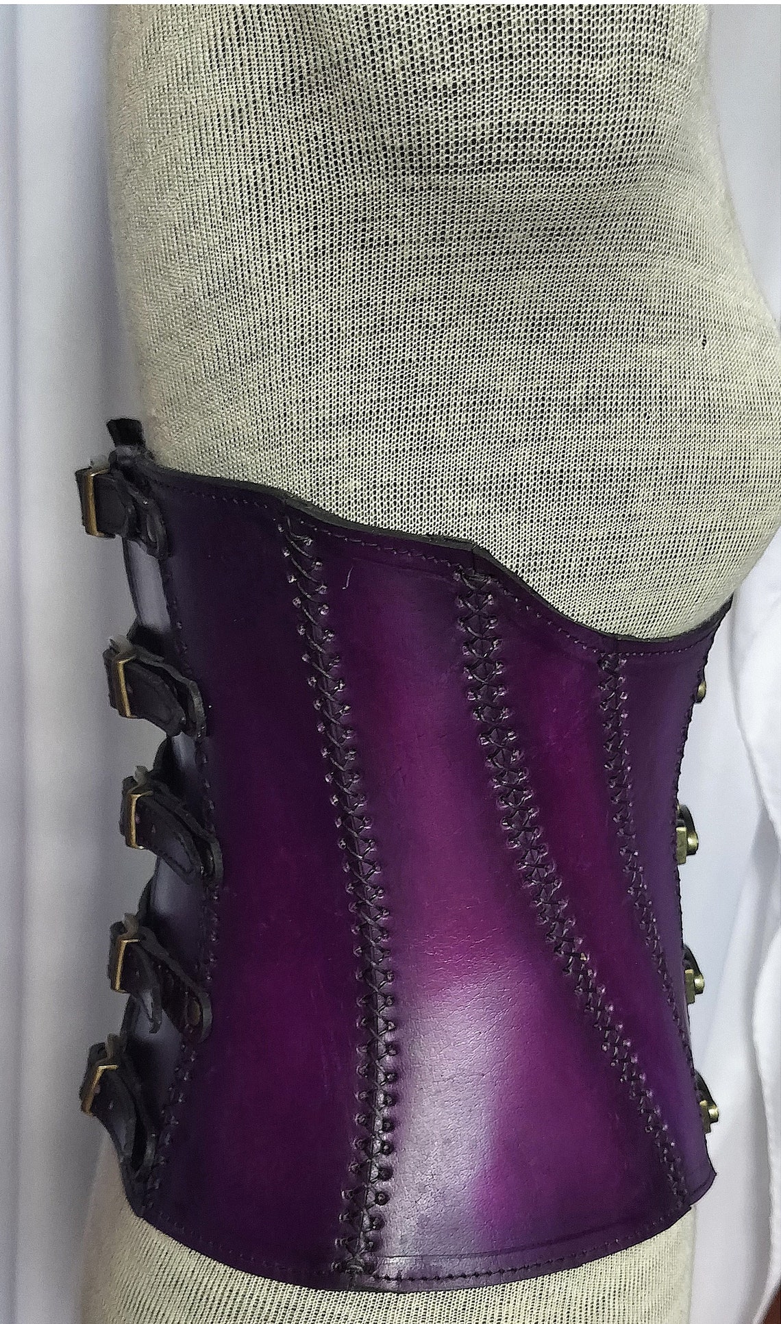 Gothic Handmade Leather Under-bust Corset Medieval - Etsy