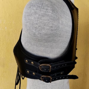 Shieldmaiden Warrior Armor, Black Leather Female Viking Chest-plate ...