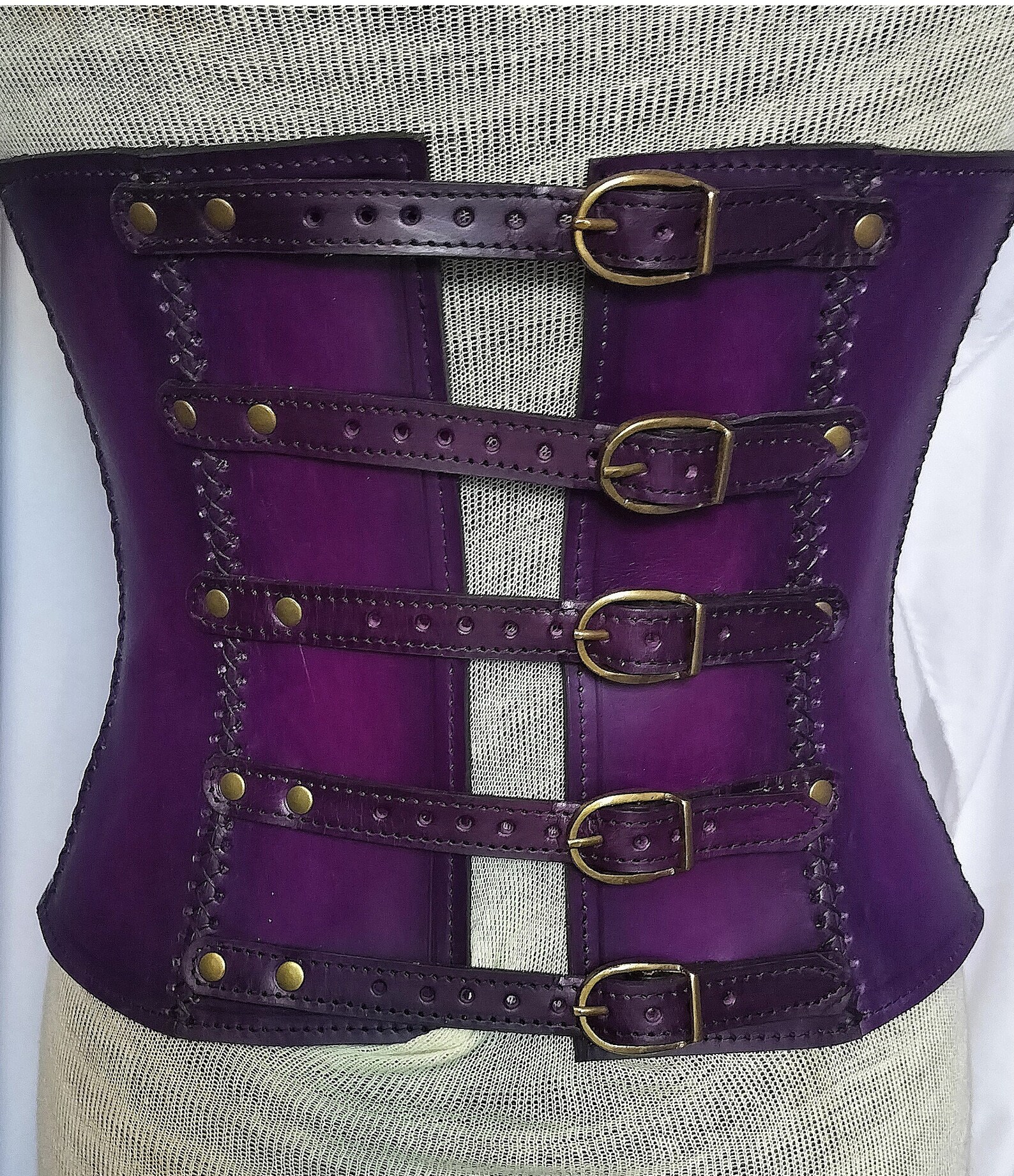 Gothic Handmade Leather Under-bust Corset Medieval - Etsy