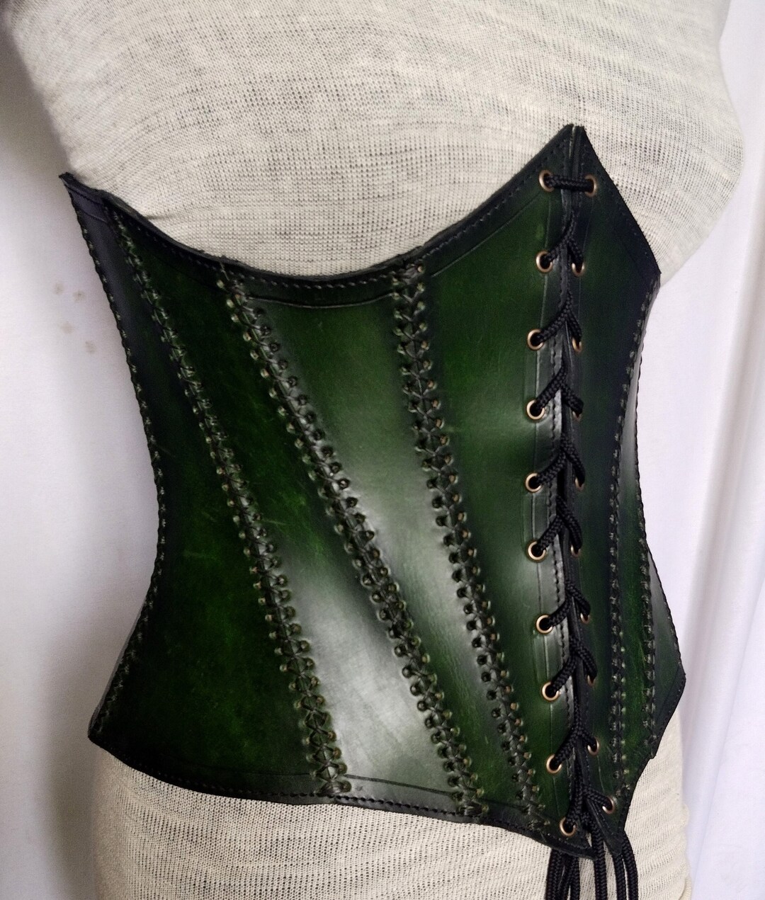 Medieval Leather Under-bust Corset, Viking and LARP Handmade Leather ...