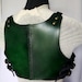 Shieldmaiden Warrior Armor, Green Antique Leather Female Viking Chest ...