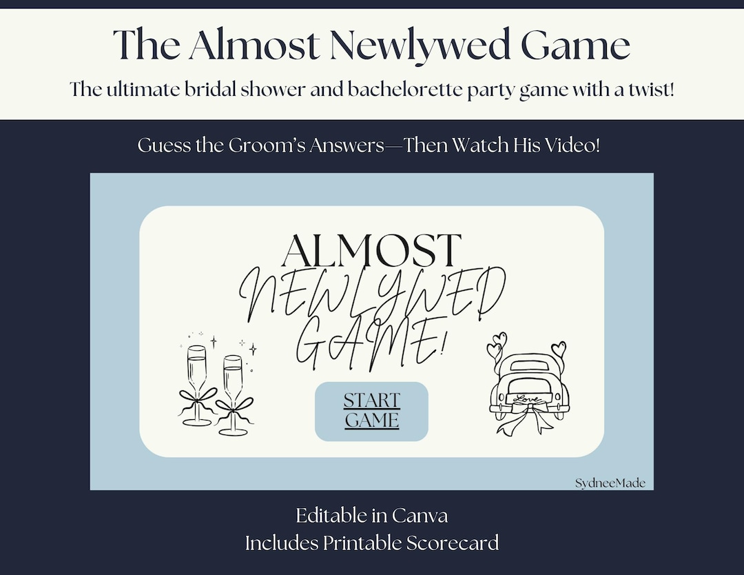 Almost Newlywed Game With Groom Video Answers | Bridal Shower or ...