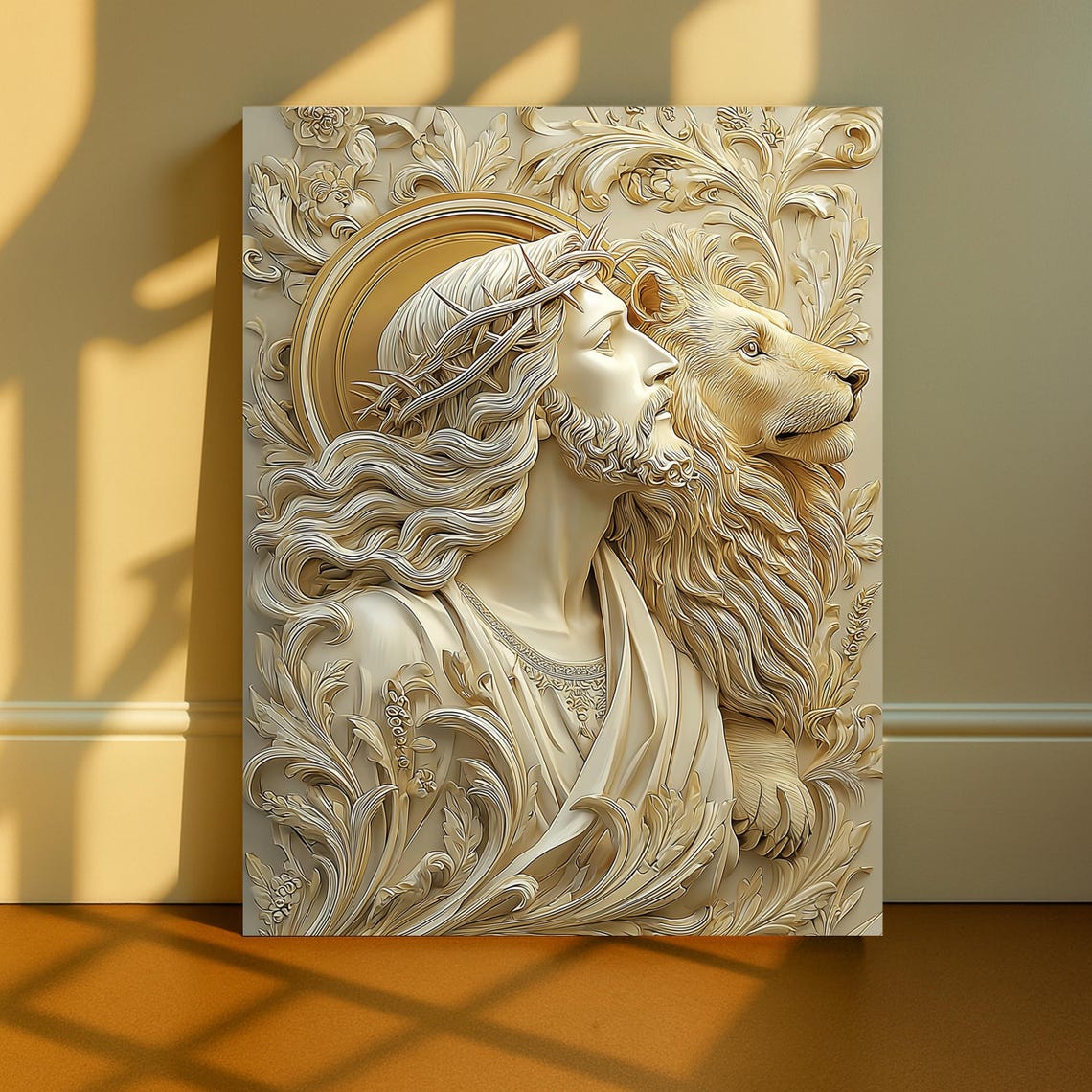 Lion of Judah Jesus Canvas – Sacred King, Christian Art - Etsy
