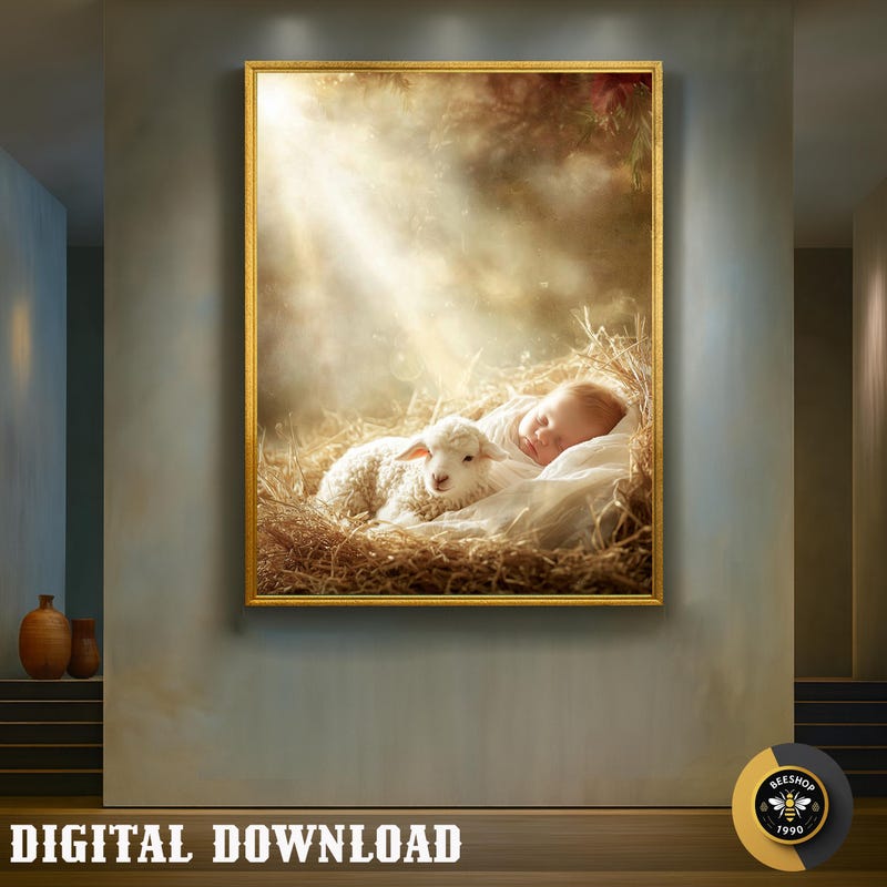 Wood Baby Jesus in Manger - Etsy