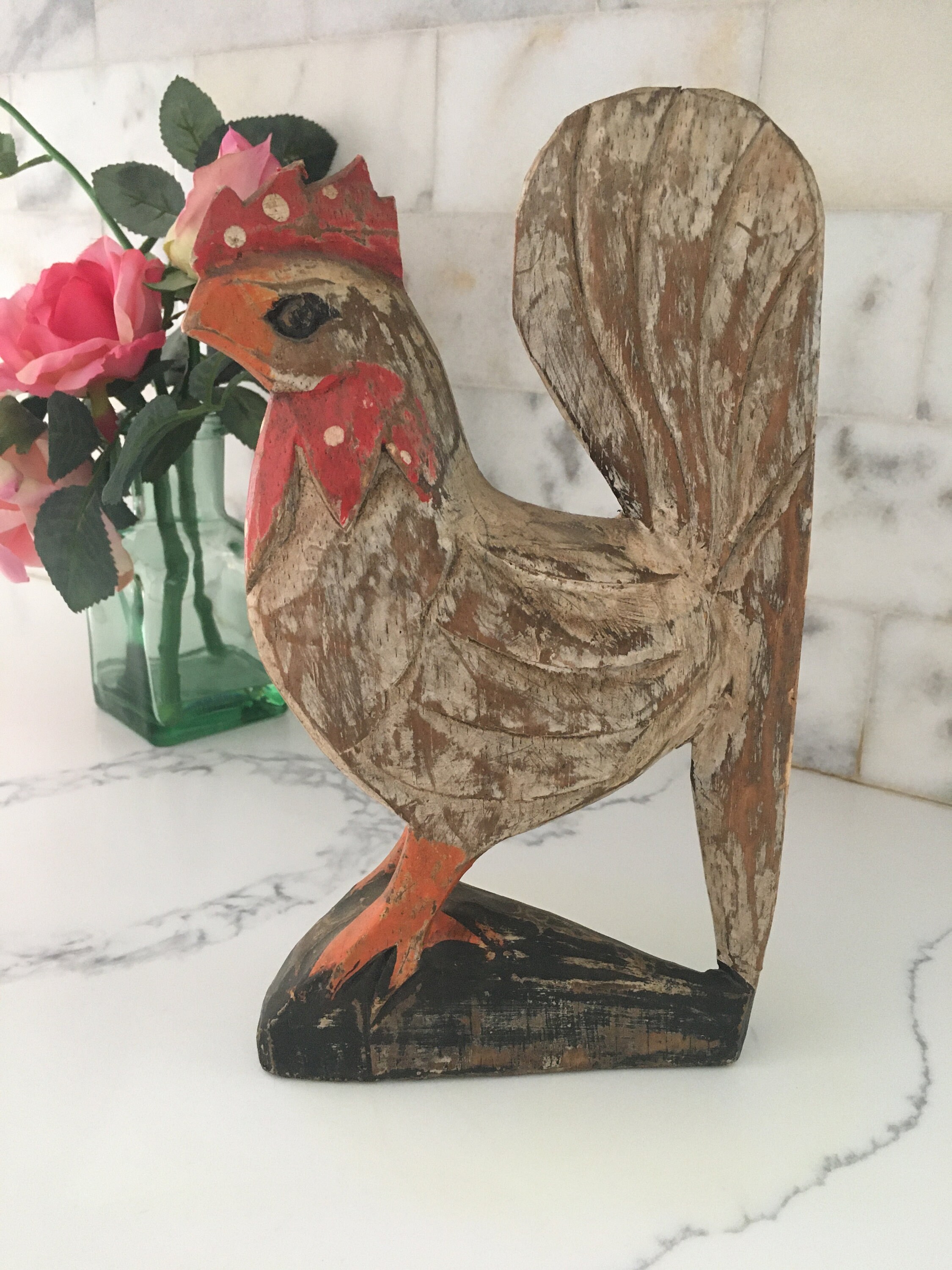 Handmade Wooden Chicken - Etsy