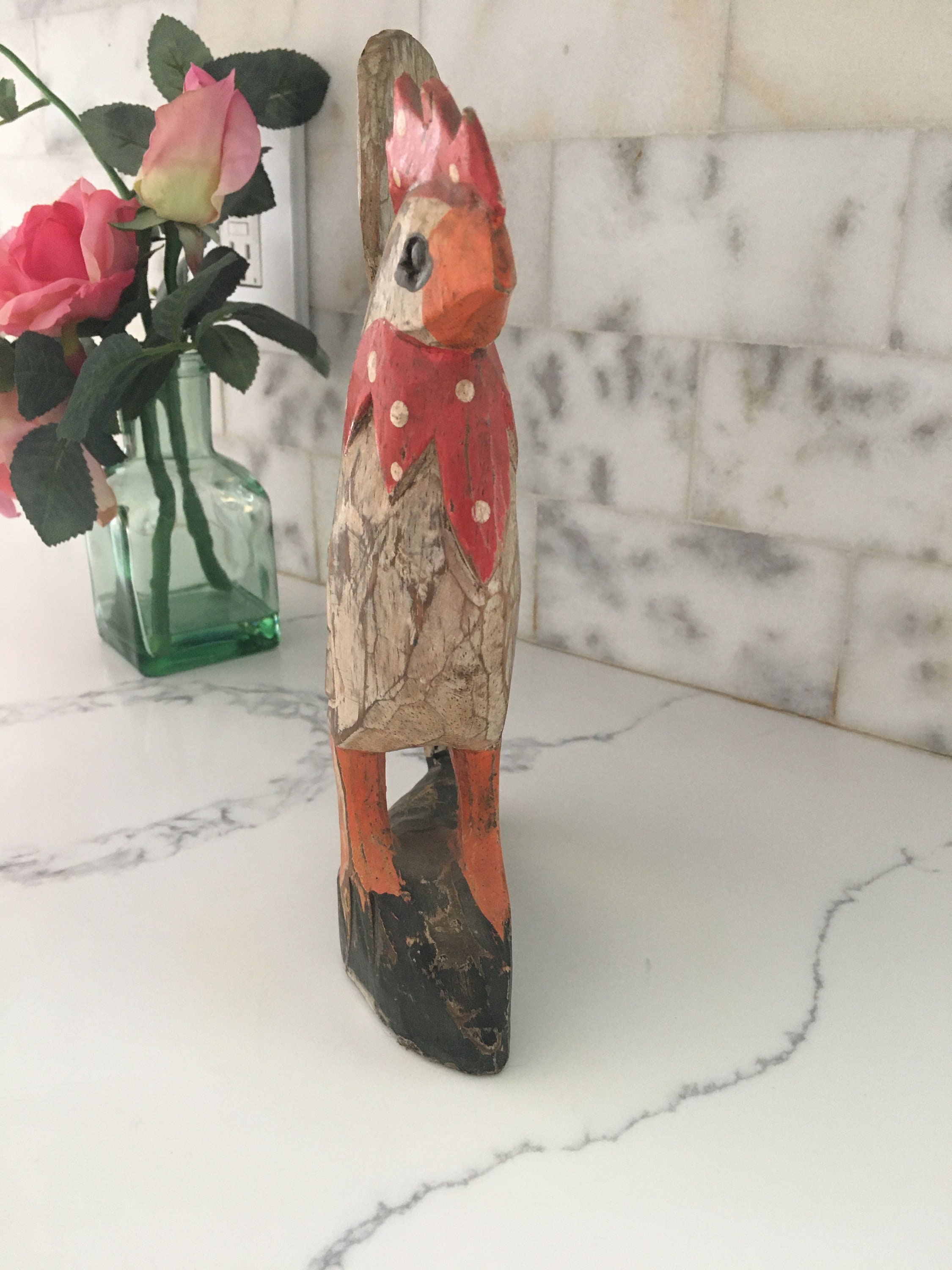Handmade Wooden Chicken - Etsy