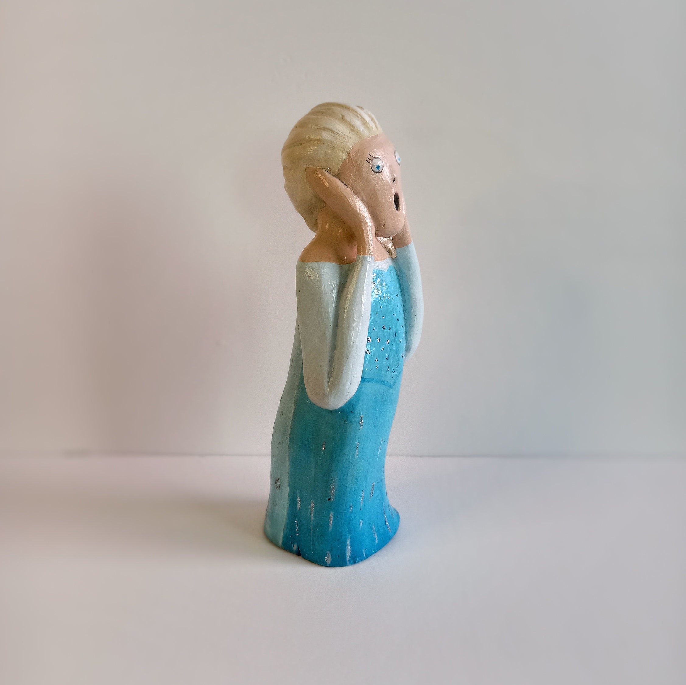 The Elsa Scream Sculpture. Sculpted and Hand-painted Figurine Inspired ...