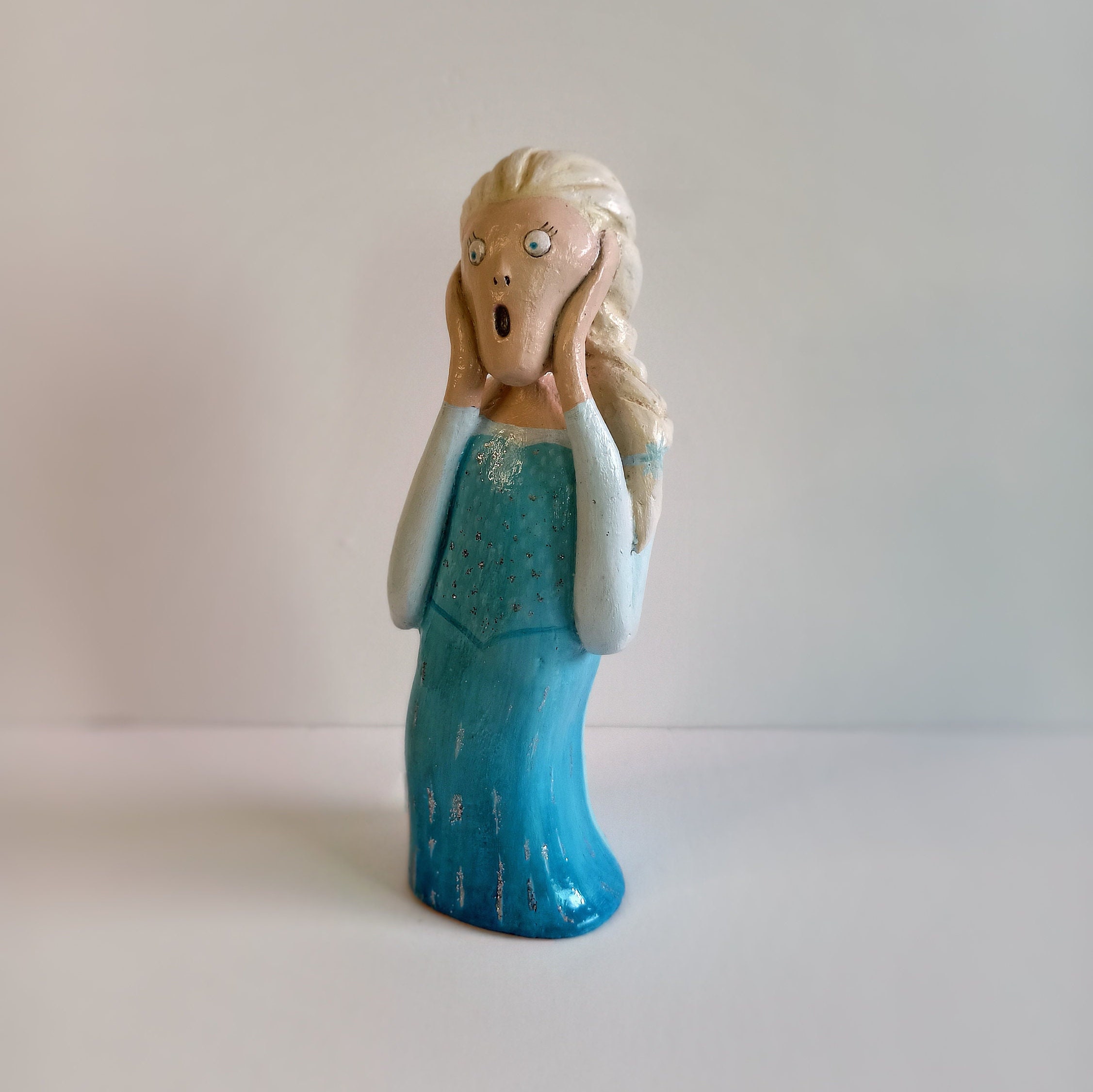 The Elsa Scream Sculpture. Sculpted and Hand-painted Figurine Inspired ...