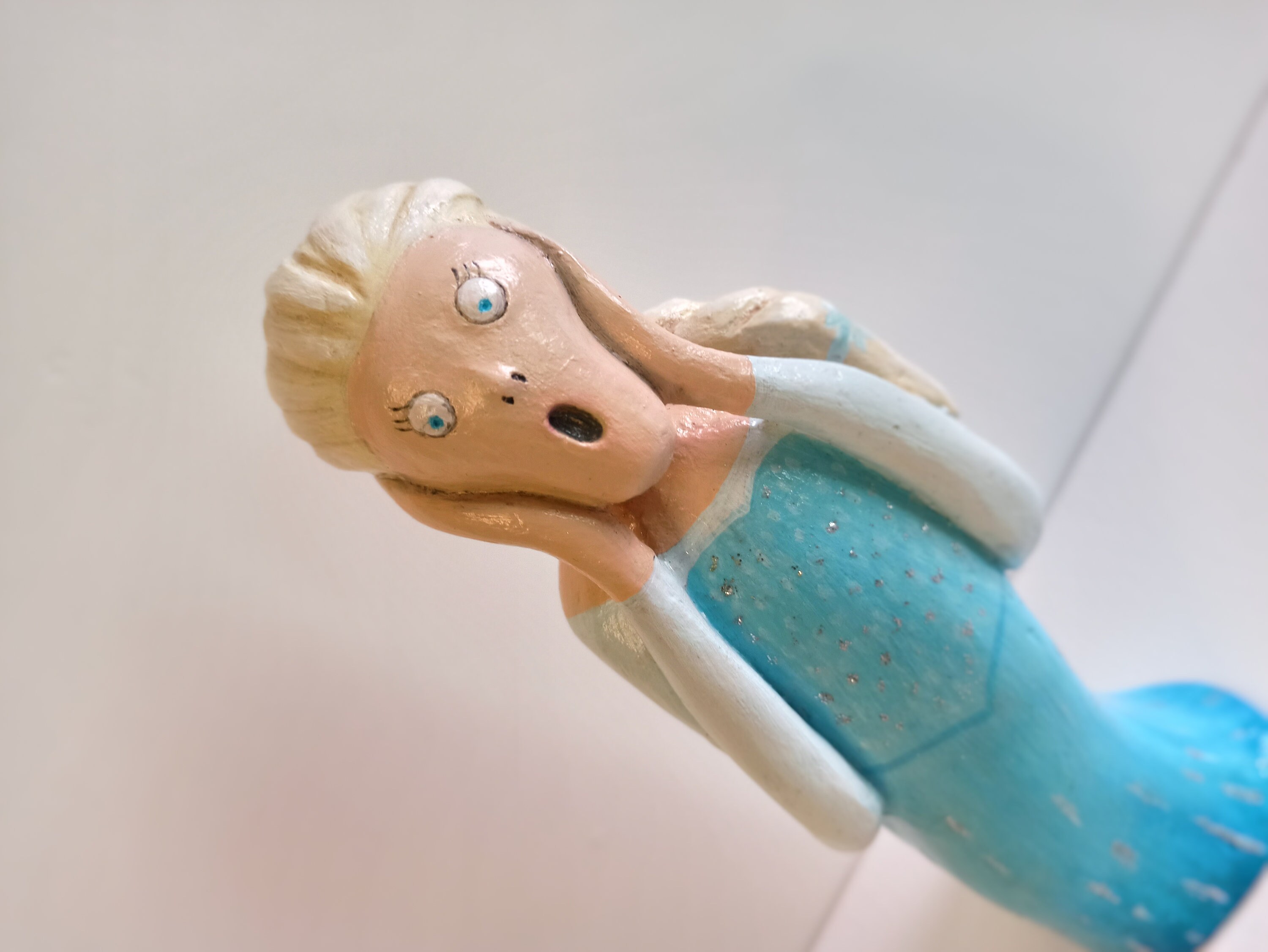The Elsa Scream Sculpture. Sculpted and Hand-painted Figurine Inspired ...