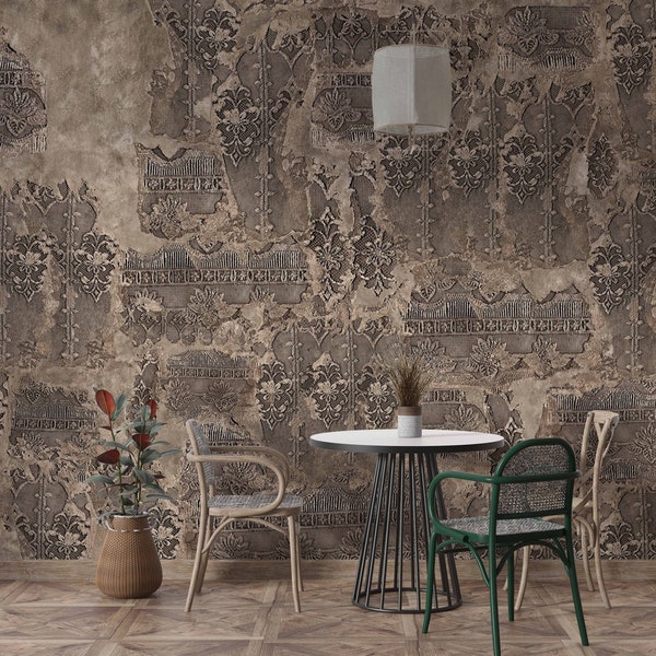 Vintage Look Wallpaper - Etsy