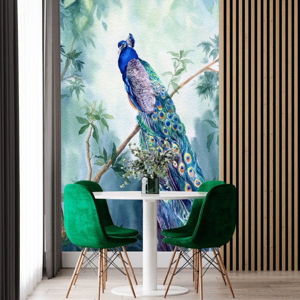 Peacock Wall Mural - Etsy